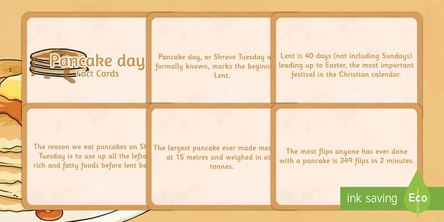 Pancake Day Display Fact Cards (teacher made) - Twinkl