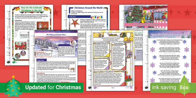 LKS2 The Christmas Comprehension Collection (teacher made)