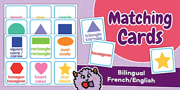 Let's Name the Shapes! French/English Matching Cards