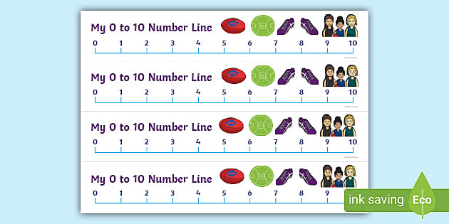 FREE! - Footy Number Line 0-10 (teacher made) - Twinkl