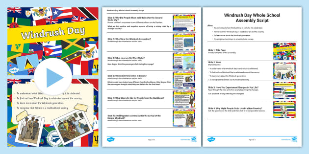 Windrush Day Assembly PowerPoint (teacher made) - Twinkl