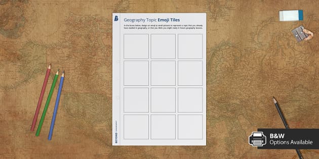 😊 Geography Topic Emoji Tiles (teacher made) - Twinkl