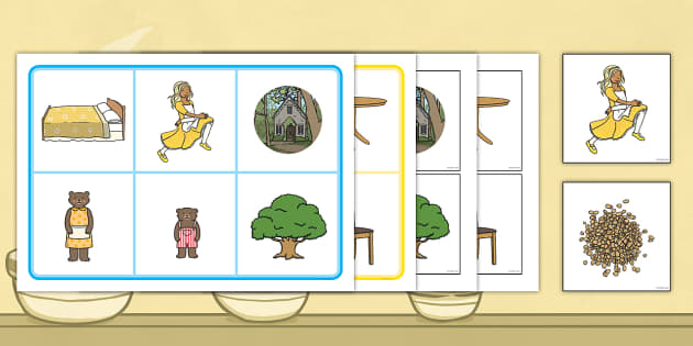Goldilocks and the Three Bears Matching Cards and Board
