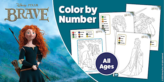 Brave: Color by Number Worksheets