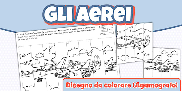 Disegno da colorare (Agamografo): Gli aerei