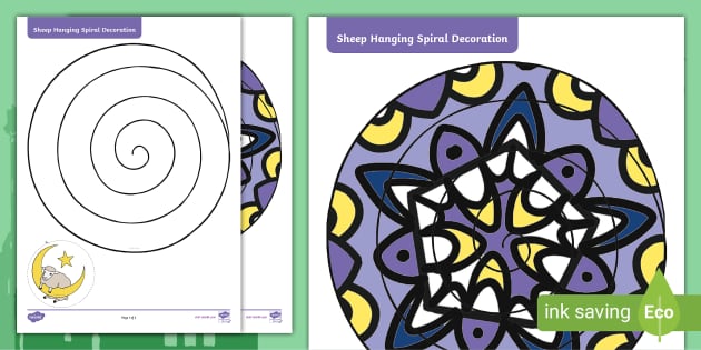 Sheep Spiral Hanging Decoration (teacher made) - Twinkl