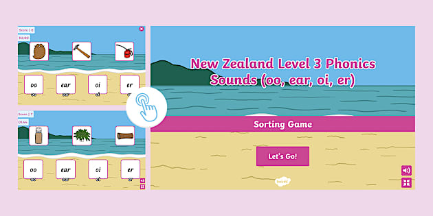 Level 3 Phonics Sounds Sorting Game (oo, ear, oi, er)