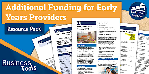 Additional Funding for Early Years Providers Pack