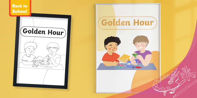 Golden Hour Subject Classroom Sign Poster - Twinkl