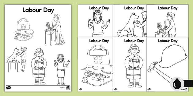 Labour Day Pictures to Colour | Labour Day Colouring Sheets