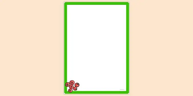 Green And Red Page Borders