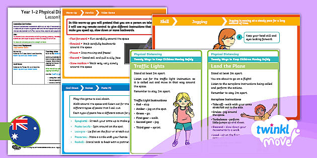 Move PE Years 1-2 Physical Distanced Multiskills Lesson 1: Jogging ...
