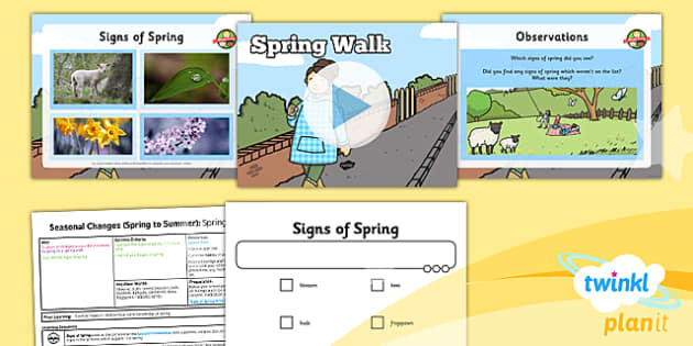 Science: Seasonal Changes (Spring and Summer): Spring Walk Year 1 ...