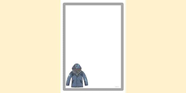 Simple Blank Ski Jacket Border | Page Borders | Twinkl