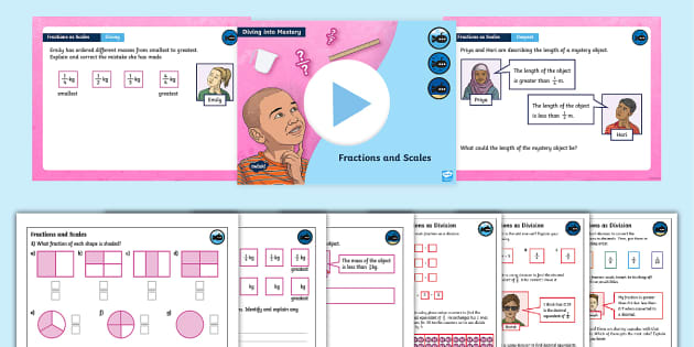 👉 Year 3 Diving into Mastery: Step 6 Fractions and Scales Pack