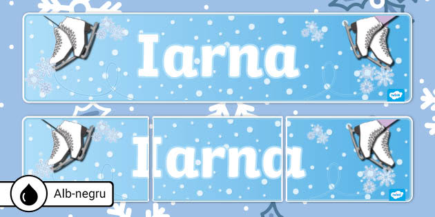 Iarna – Banner pentru decorul clasei