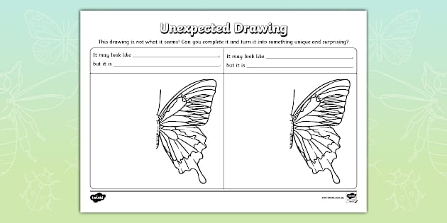 Butterfly Unexpected Drawing Activity (creat de profesori)