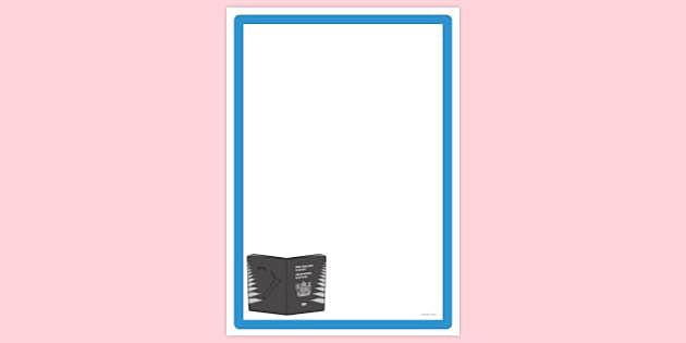 Simple Blank New Zealand Passport Page Border | Page Borders