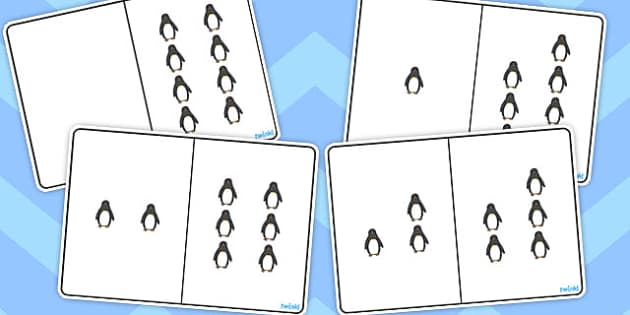 Penguin Counting Number Bonds to 8 (teacher made) - Twinkl