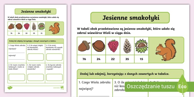 Jesienne dodawanie i odejmowanie | Liczby do 100 - Twinkl Jesienne dodawanie i odejmowanie | Liczby do 100 - Twinkl