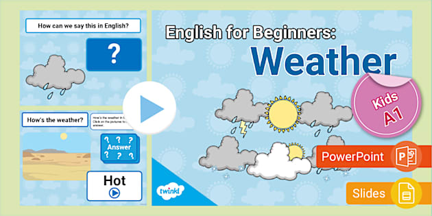 Weather ESL Lesson [A1, Kids] | Inclusion | Twinkl - Twinkl