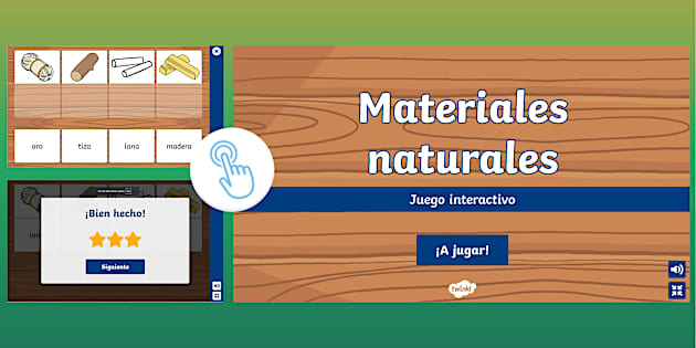 Juego interactivo: Materiales naturales (teacher made)