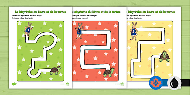 The Tortoise and the Hare Fine Motor Activity French