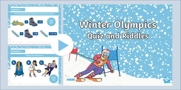 Winter Olympics Riddles and Quiz Years 1 and 2 - Twinkl