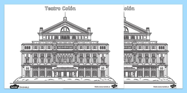 Teatro Colón - Hoja para colorear- Guía de trabajo