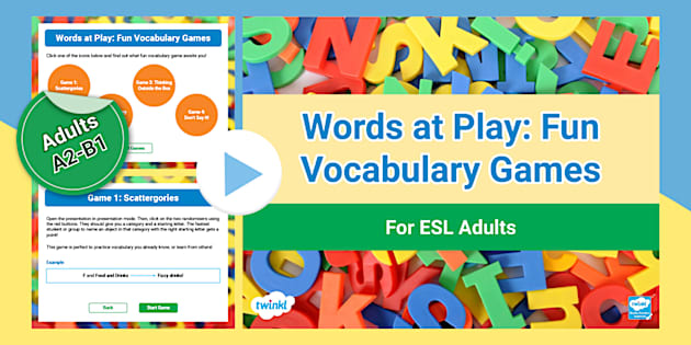 ESL Words at Play: Fun Vocabulary Games [Adults, A2-B1]