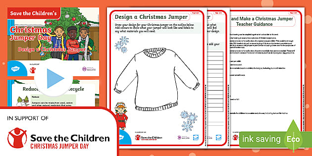 FREE! - Christmas Jumper Day - Design - Resource Pack - Primary