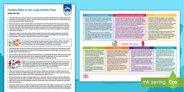 EYFS Ages 0-2 Under the Sea Bumper Planning Pack - Twinkl