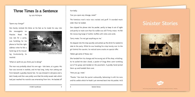 Sinister Stories Literary Texts (teacher made) - Twinkl