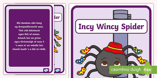 Gaeilge Incy Wincy Spider (teacher made) - Twinkl
