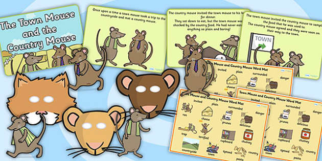 The Town Mouse And The Country Mouse Sack (teacher made)