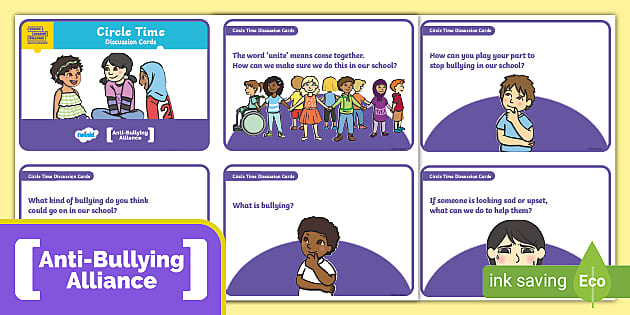 FREE Anti Bullying Alliance KS1 Circle Time Discussion Cards