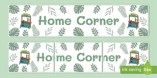 Botanical-Themed Home Corner Display Banner (teacher made)