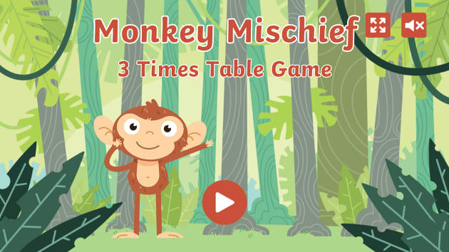 Monkey Mischief 3 Times Table Game Twinkl Monkey Mischief 3 Times Table Game Twinkl