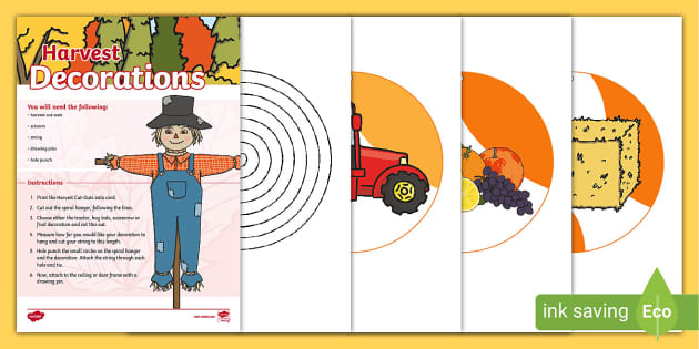 Harvest Decorations Instructions (teacher made) - Twinkl