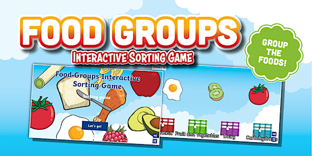 Food Groups Interactive Sorting Game