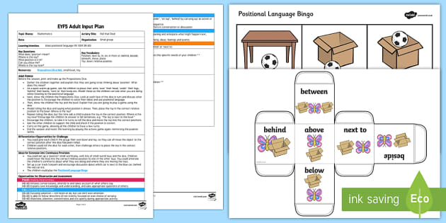 EYFS Roll that Dice! Adult Input Plan and Resource Pack