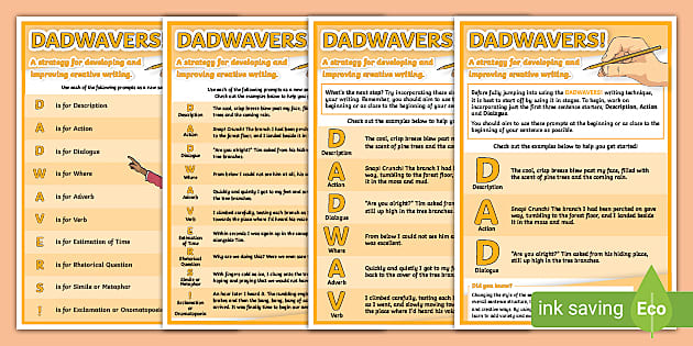 DADWAVERS! Creative Writing Strategy Display Posters