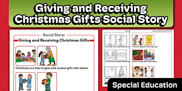 Giving and Receiving Christmas Gifts Visual Social Story