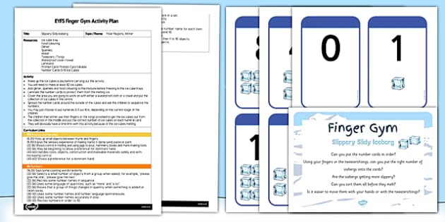 EYFS Slippery Slidy Iceberg Finger Gym Plan and Resource Pack