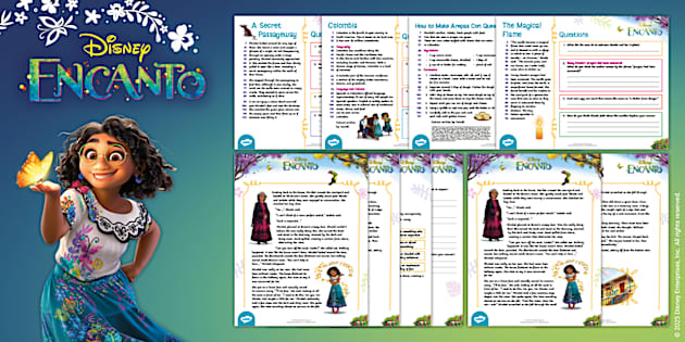 * NEW * Encanto: Reading Activity Pack for 3rd-5th Grade