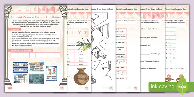 Ancient Greece Escape the Room (Teacher-Made) - Twinkl