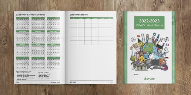 KS3/4 Student Planner 2022 2023, KS3, KS4, secondary