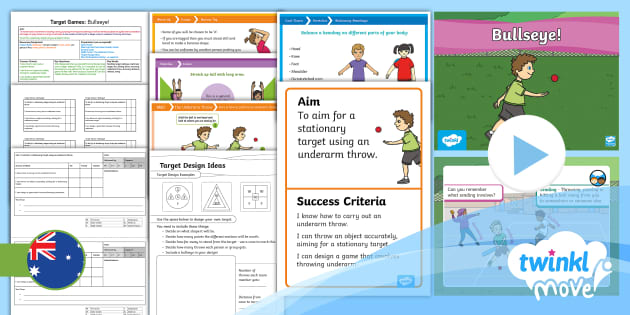 Move PE Target Games Lesson 2: Bullseye! (Teacher-Made)