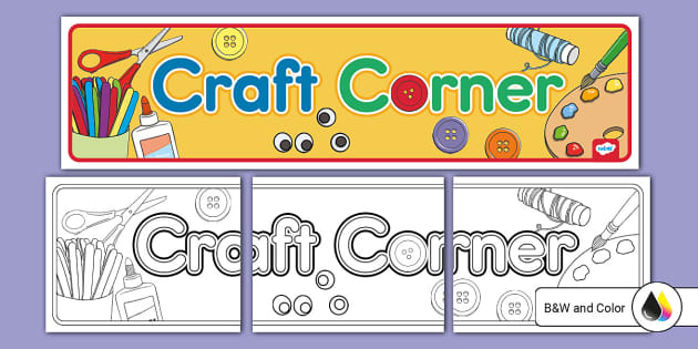 Craft Corner Banner teacher made Twinkl