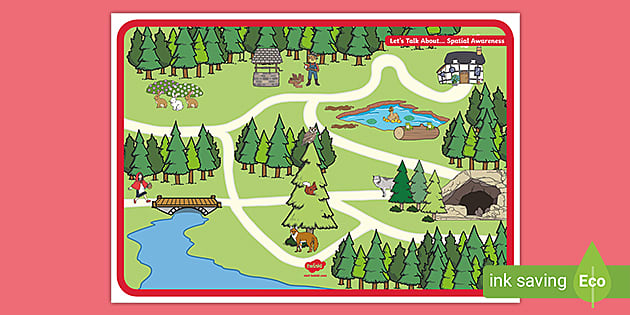 👉 Talk About Spatial Awareness Maths Poster - Twinkl